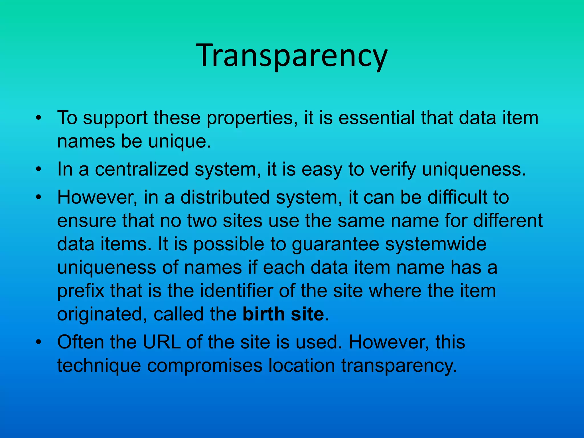 Adbms 31 data distribution transparency | PPT | Free Download