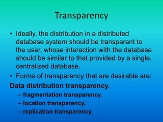 Adbms 31 data distribution transparency | PPTX