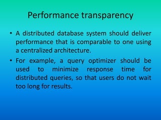 Adbms 31 data distribution transparency | PPTX