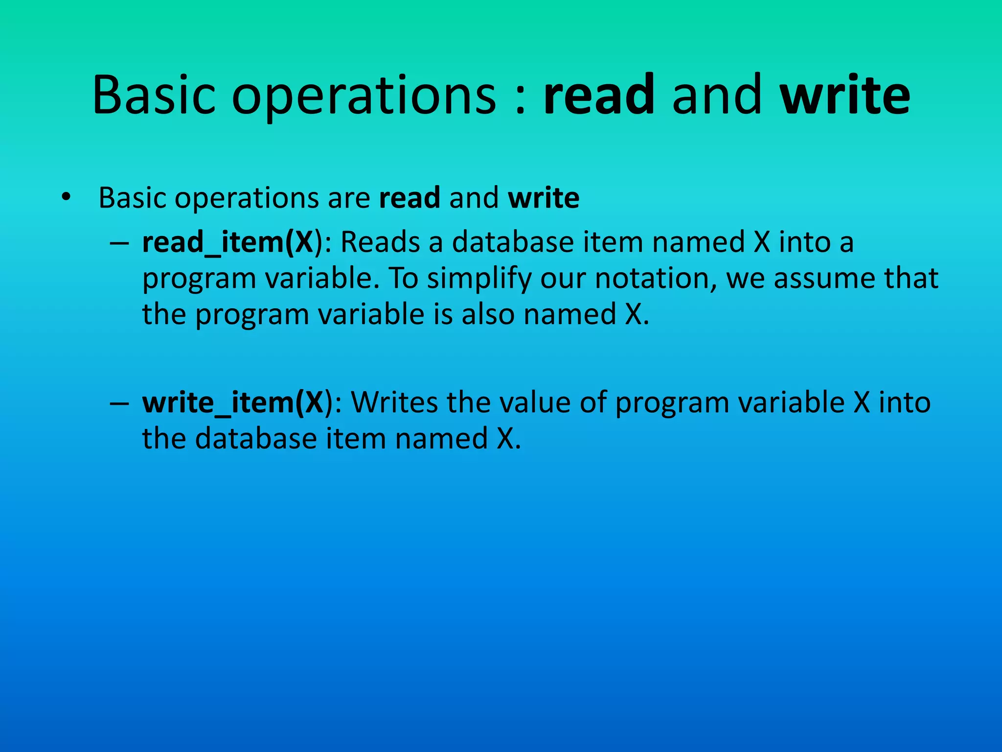 Adbms 32 Transaction Processing Concepts Ppt
