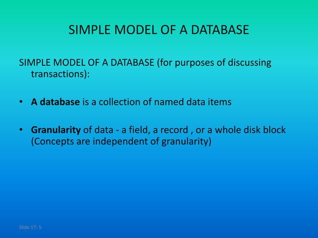 Adbms 32 Transaction Processing Concepts Ppt