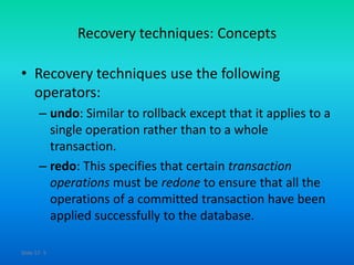 Adbms 34 transaction processing and recovery | PPT