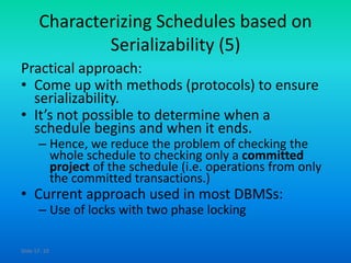 Adbms 35 recoverability and serializability | PPT