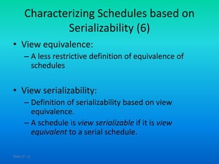 Adbms 35 recoverability and serializability | PPT