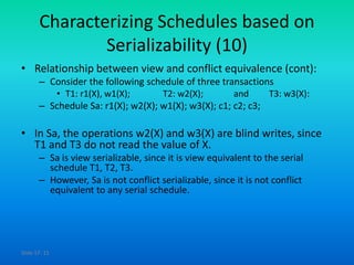 Adbms 35 recoverability and serializability | PPT