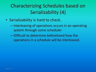 Adbms 35 recoverability and serializability | PPT