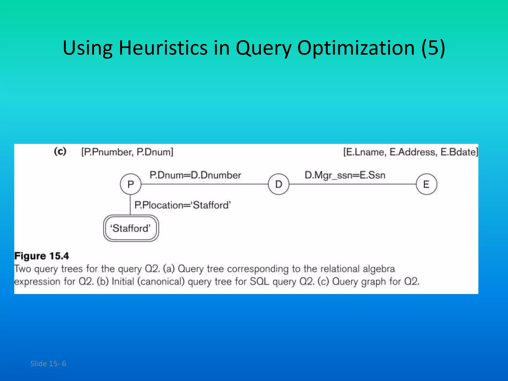 Adbms 40 heuristics in query optimization | PPTX