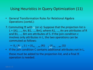 Adbms 40 heuristics in query optimization | PPTX