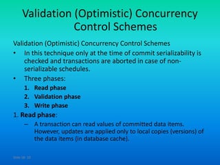Adbms 43 multiversion concurrency control | PPT