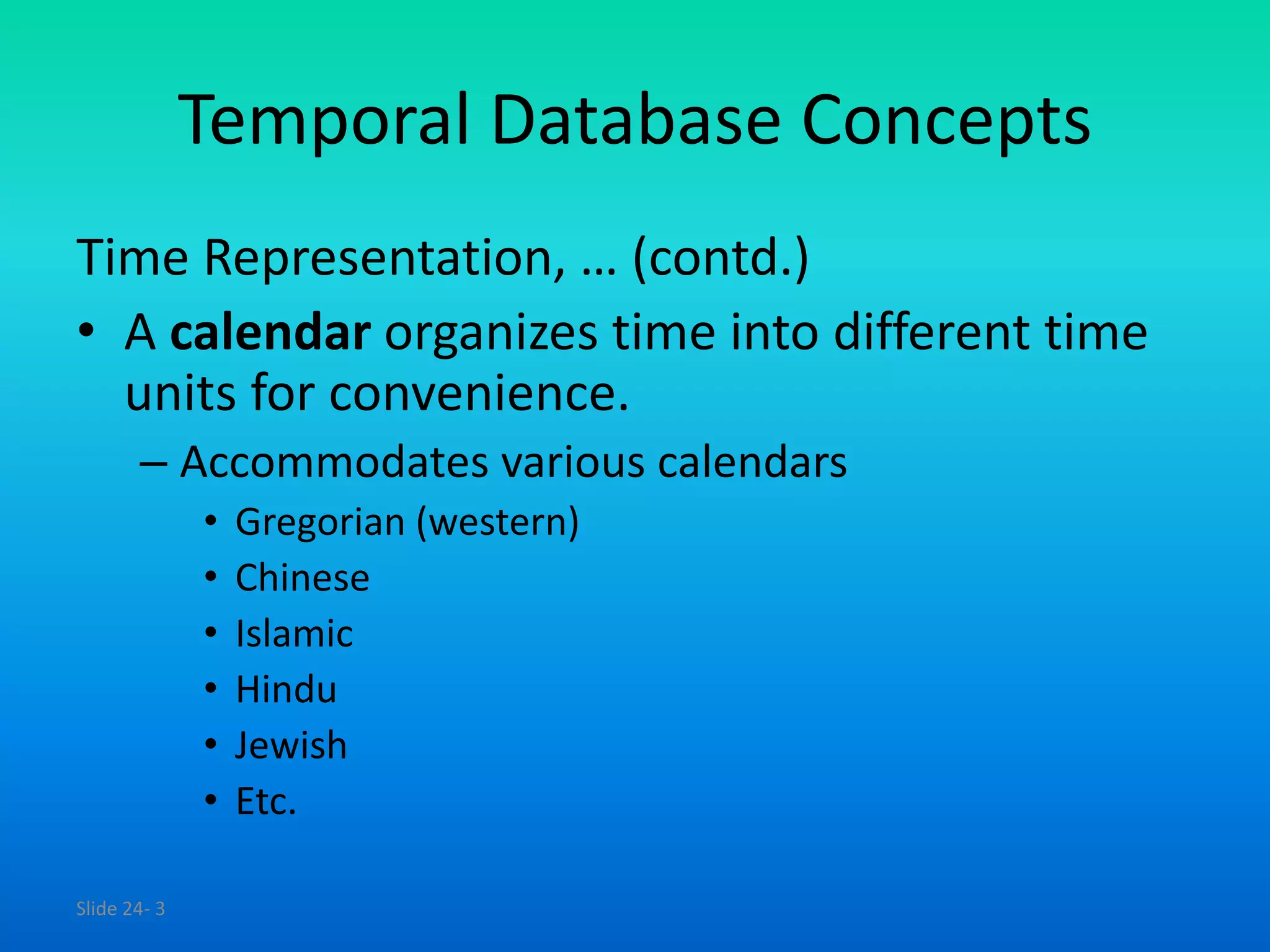 Adbms 44 Temporal And Multimedia Databases Pptx Databases Computer Software And Applications