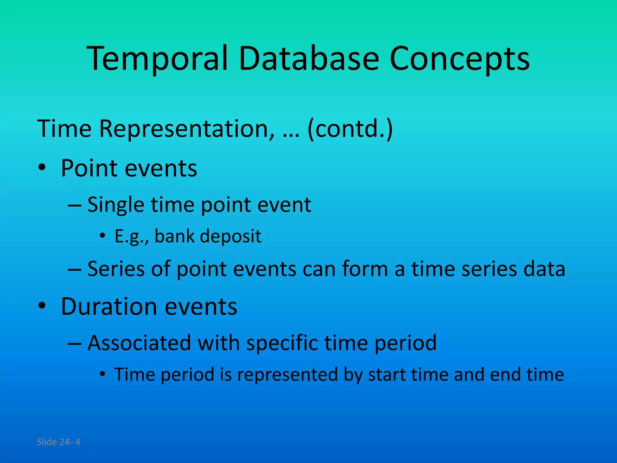 Adbms 44 Temporal And Multimedia Databases Pptx Databases Computer Software And Applications
