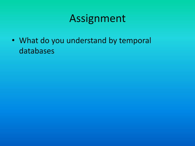 Adbms 44 Temporal And Multimedia Databases Pptx Databases Computer Software And Applications