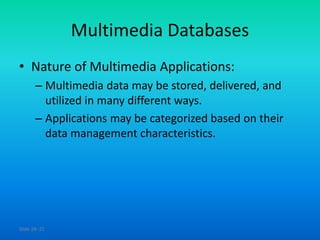 Adbms 44 temporal and multimedia databases | PPTX