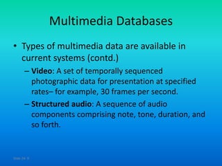 Adbms 45 spatial and multimedia databases | PPT