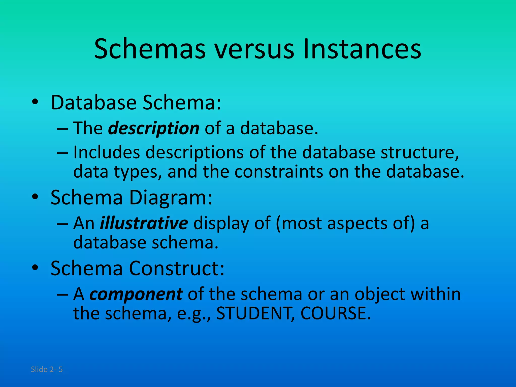 Adbms 5 data models schemas instances and states | PPTX