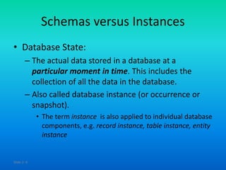Adbms 5 data models schemas instances and states | PPTX