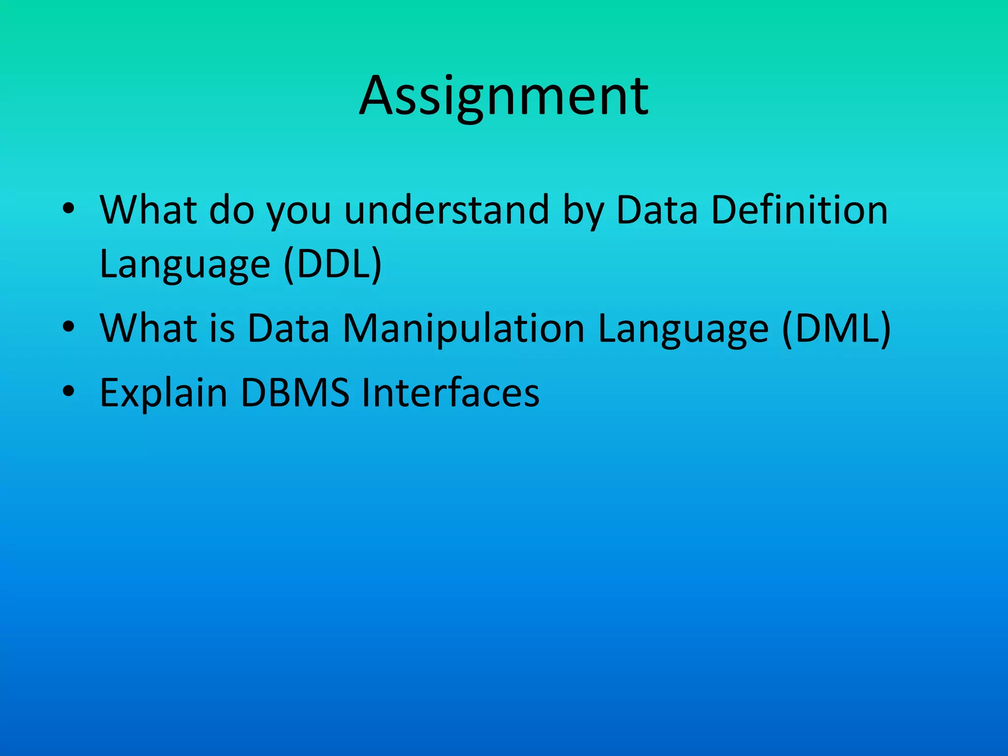 Adbms 7 Database Languages And Tools Ppt
