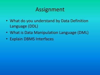 Adbms 7 database languages and tools | PPTX