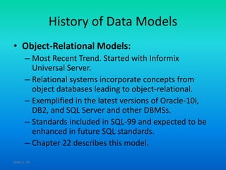 Adbms 8 history of data models | PPT