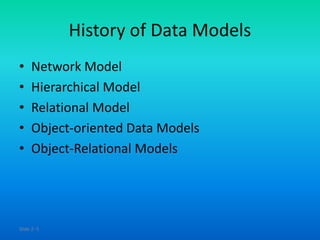 Adbms 8 history of data models | PPT