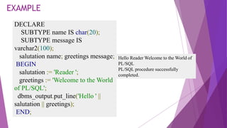 ADBMS DATATYPES | PPTX | Databases | Computer Software and Applications