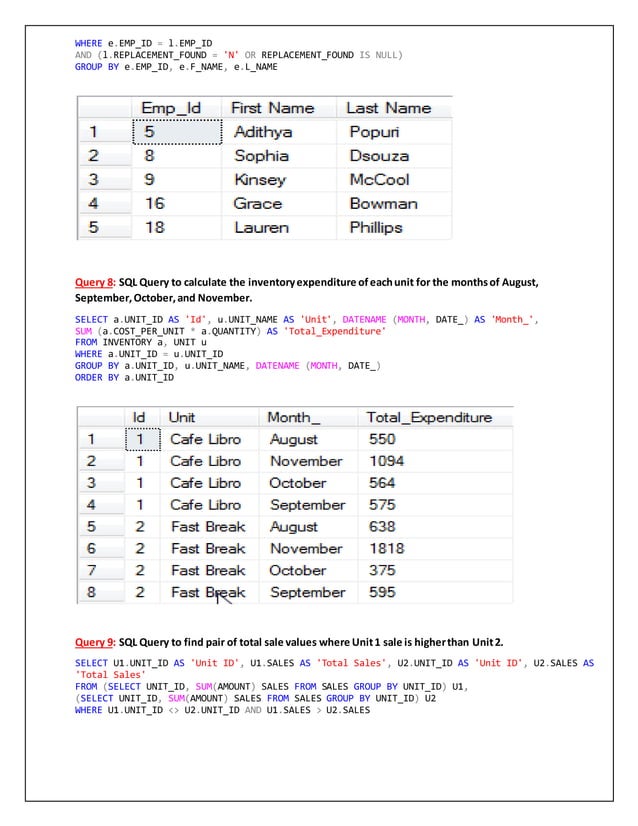Advanced Database Management Systems Project Report | DOCX | Databases | Computer Software and ...