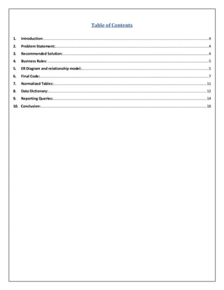 Advanced Database Management Systems Project Report | DOCX