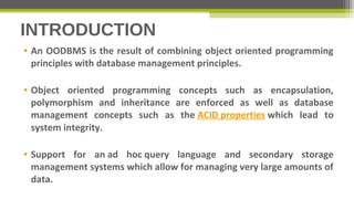 Advance Database Management Systems -Object Oriented Principles In ...