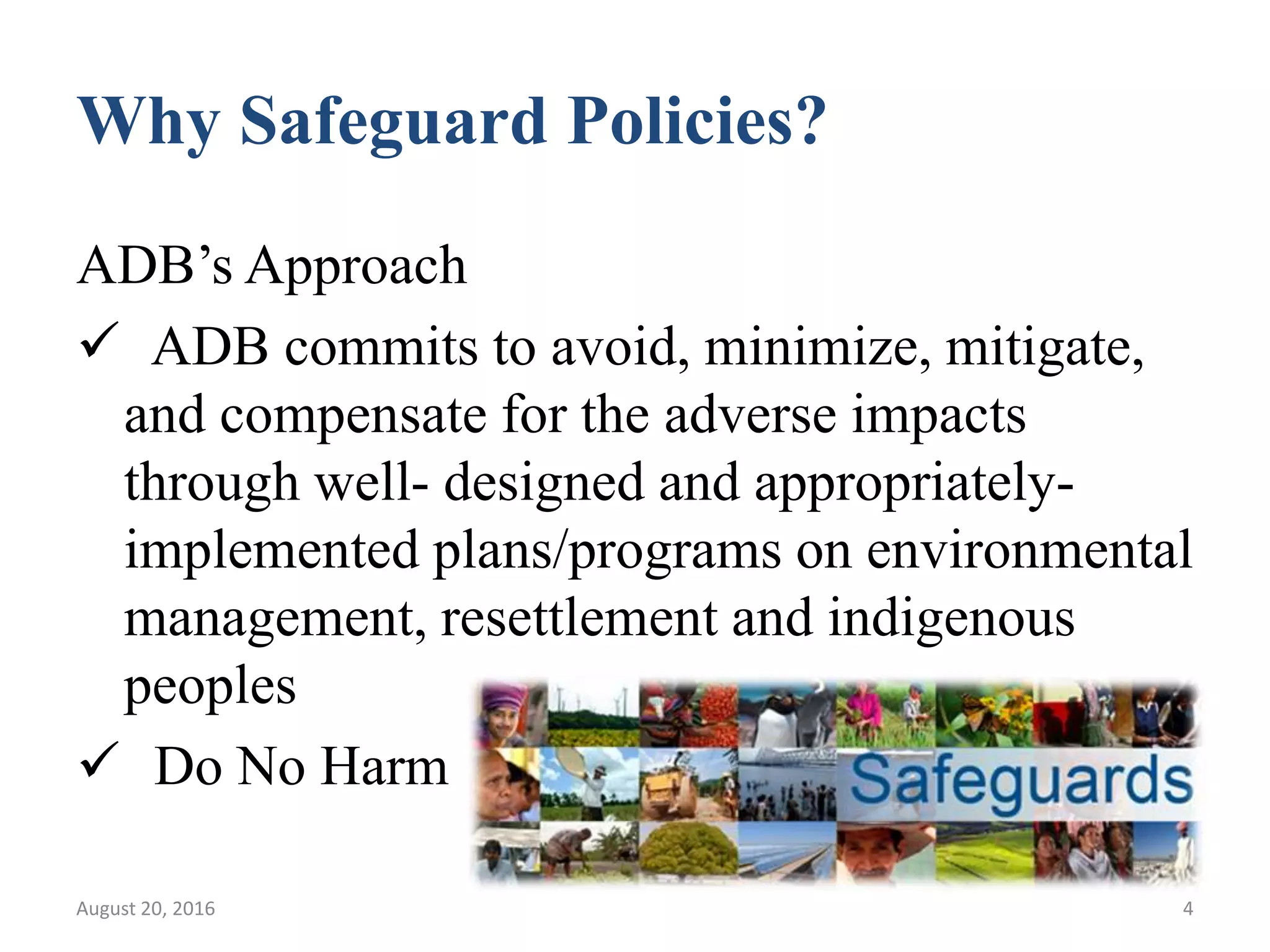 ADB Safeguard Policies Presentation | PPTX