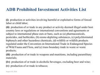 ADB Safeguard Policies Presentation | PPTX