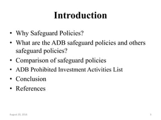 ADB Safeguard Policies Presentation | PPTX