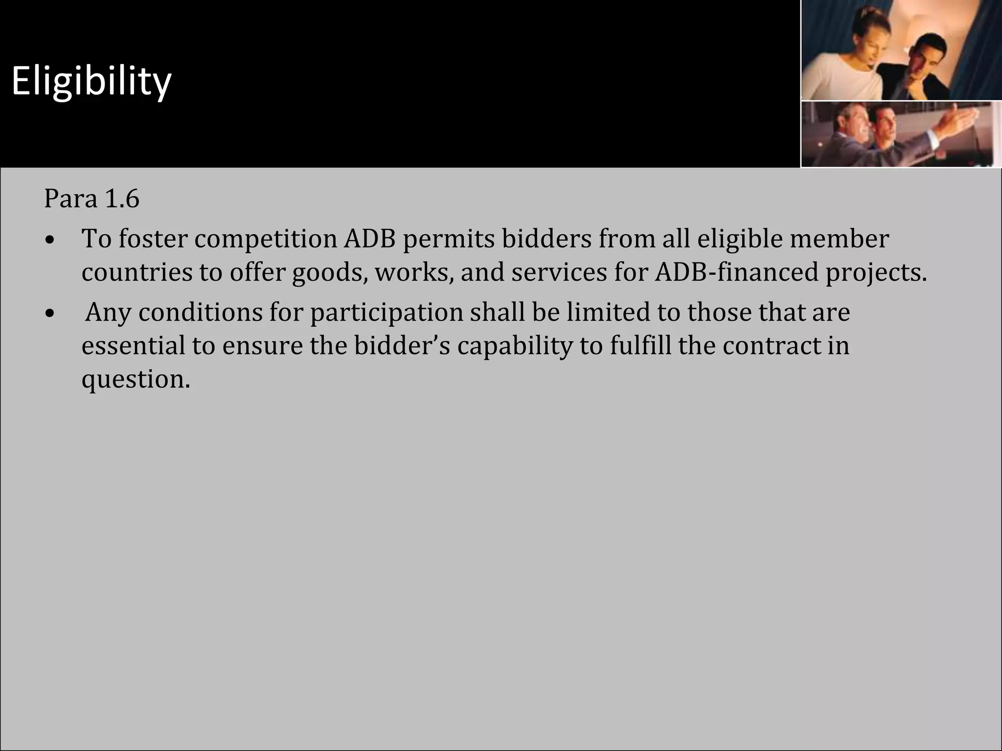 Adb procurement guidelines introduction1 | PPTX