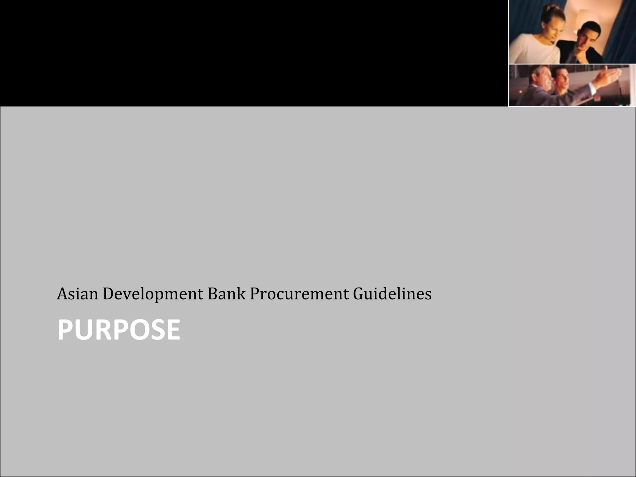 Adb procurement guidelines introduction1 | PPTX