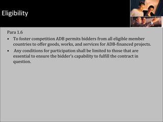 Adb procurement guidelines introduction1 | PPTX