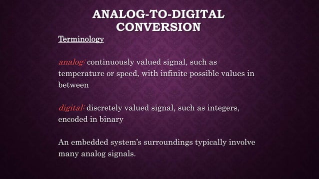 Analog to digital converter | PPTX | Computing | Technology & Computing
