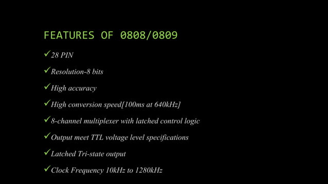 Interfacing technique with 8085- ADC[0808] | PPTX | Computer Peripherals | Computing