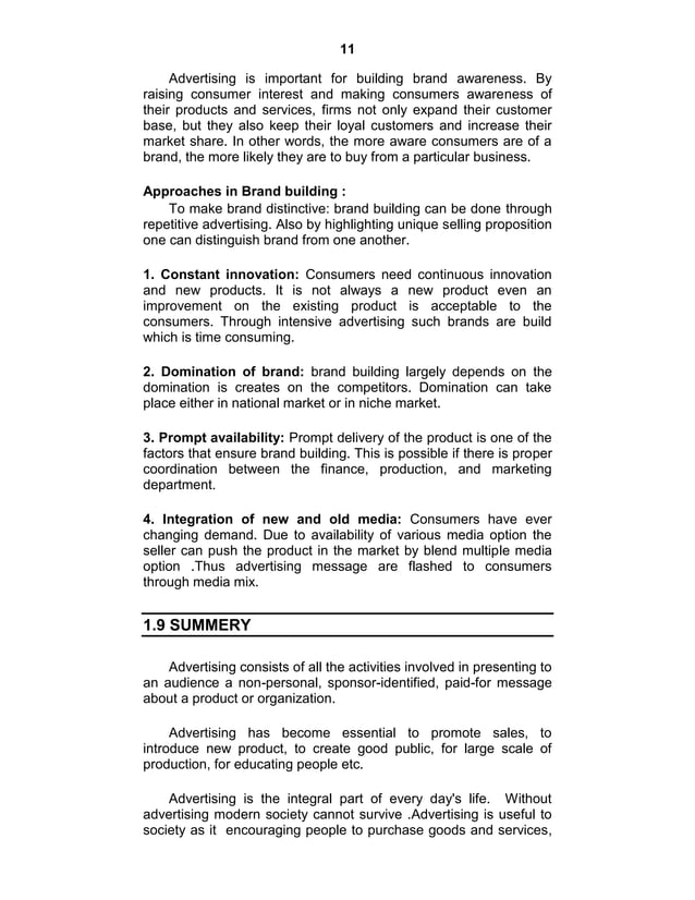 ADVERTISING NOTES | PDF