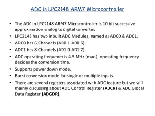 Analog to Digital converter in ARM | PPTX
