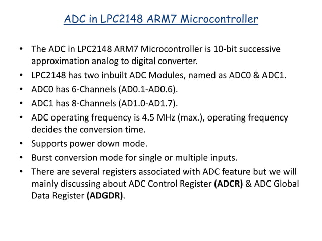 Analog to Digital converter in ARM | PPT