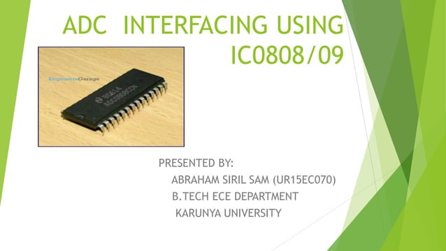 INTERFACING ANALAOG TO DIGITAL CONVERTER (ADC0808/09) TO 8051 ...
