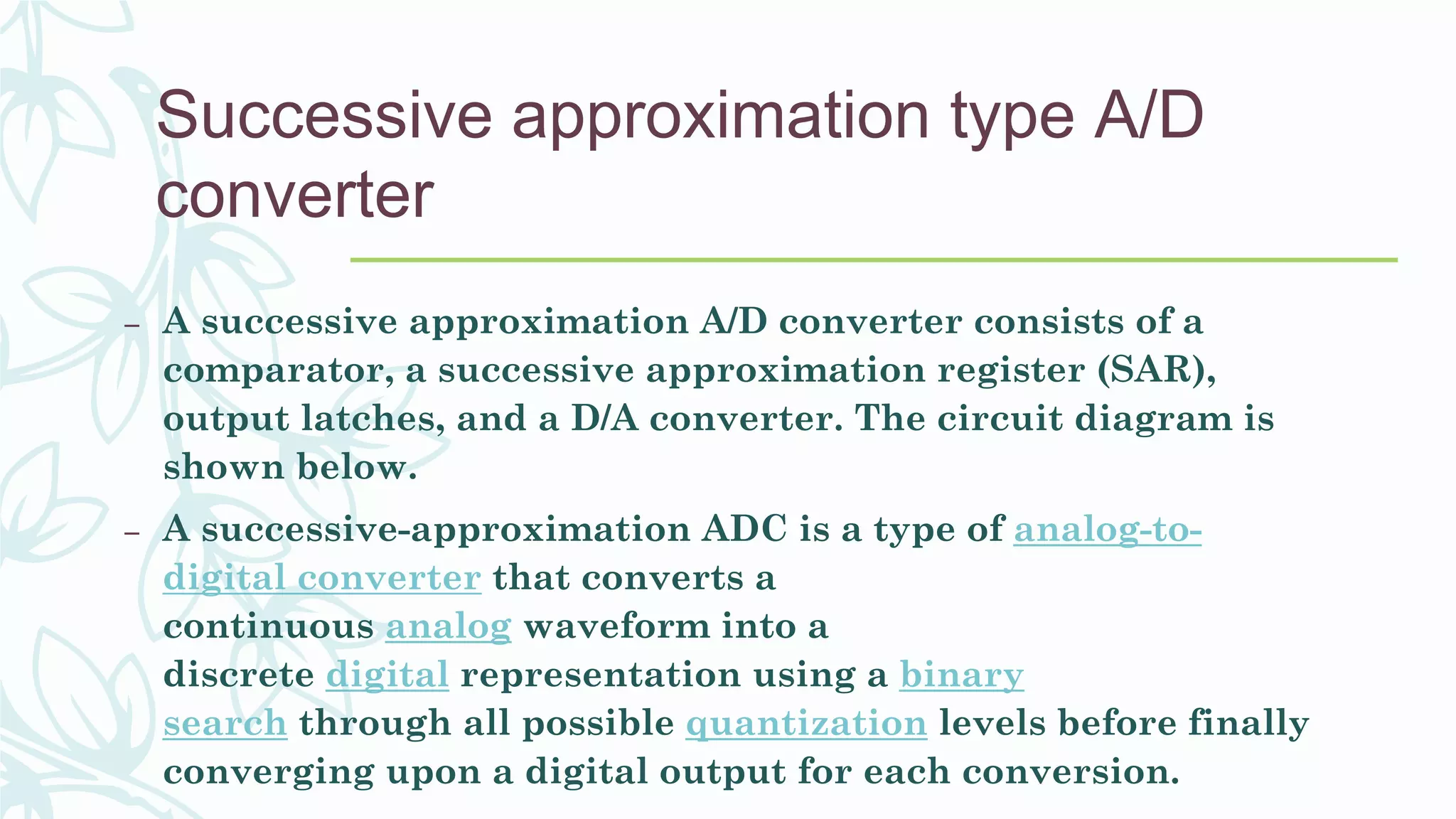 Successive Approximation ADC | PPTX