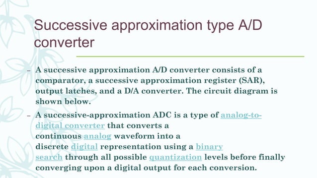 Successive Approximation ADC | PPTX | Digital Audio | Computer Software ...