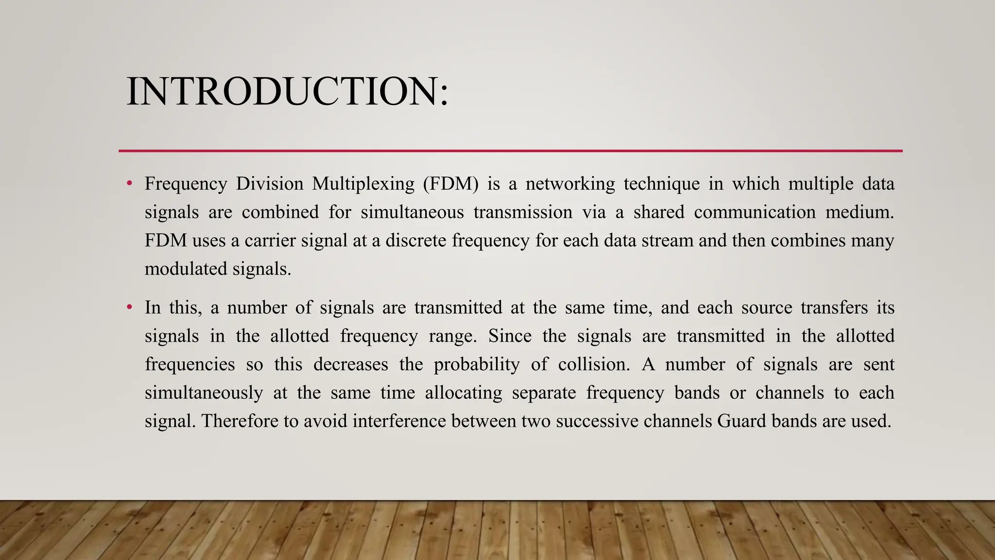 Frequency division multiplexing and demultiplexing | PPTX