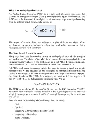 Analog to digital converter using ADC doc | DOCX