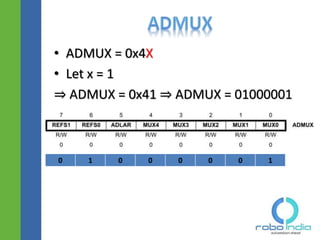 ADC - Analog to Digital Conversion on AVR microcontroller Atmega16 | PPT