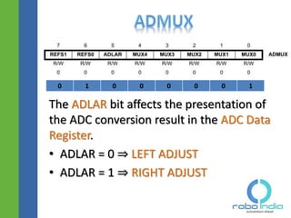 ADC - Analog to Digital Conversion on AVR microcontroller Atmega16 | PPT