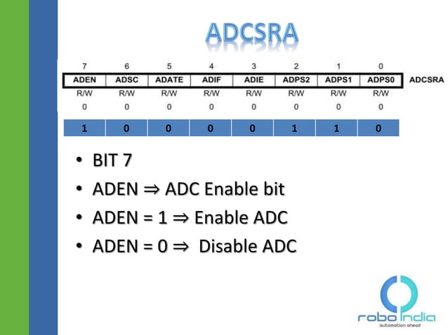ADC - Analog to Digital Conversion on AVR microcontroller Atmega16 | PPT