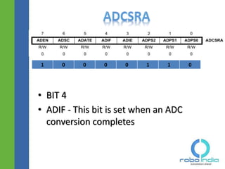 ADC - Analog to Digital Conversion on AVR microcontroller Atmega16 | PPT