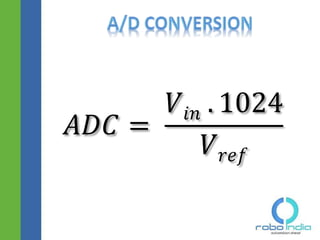 ADC - Analog to Digital Conversion on AVR microcontroller Atmega16 | PPT