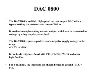 ADC-DAC Interfacing power point presentation | PPTX